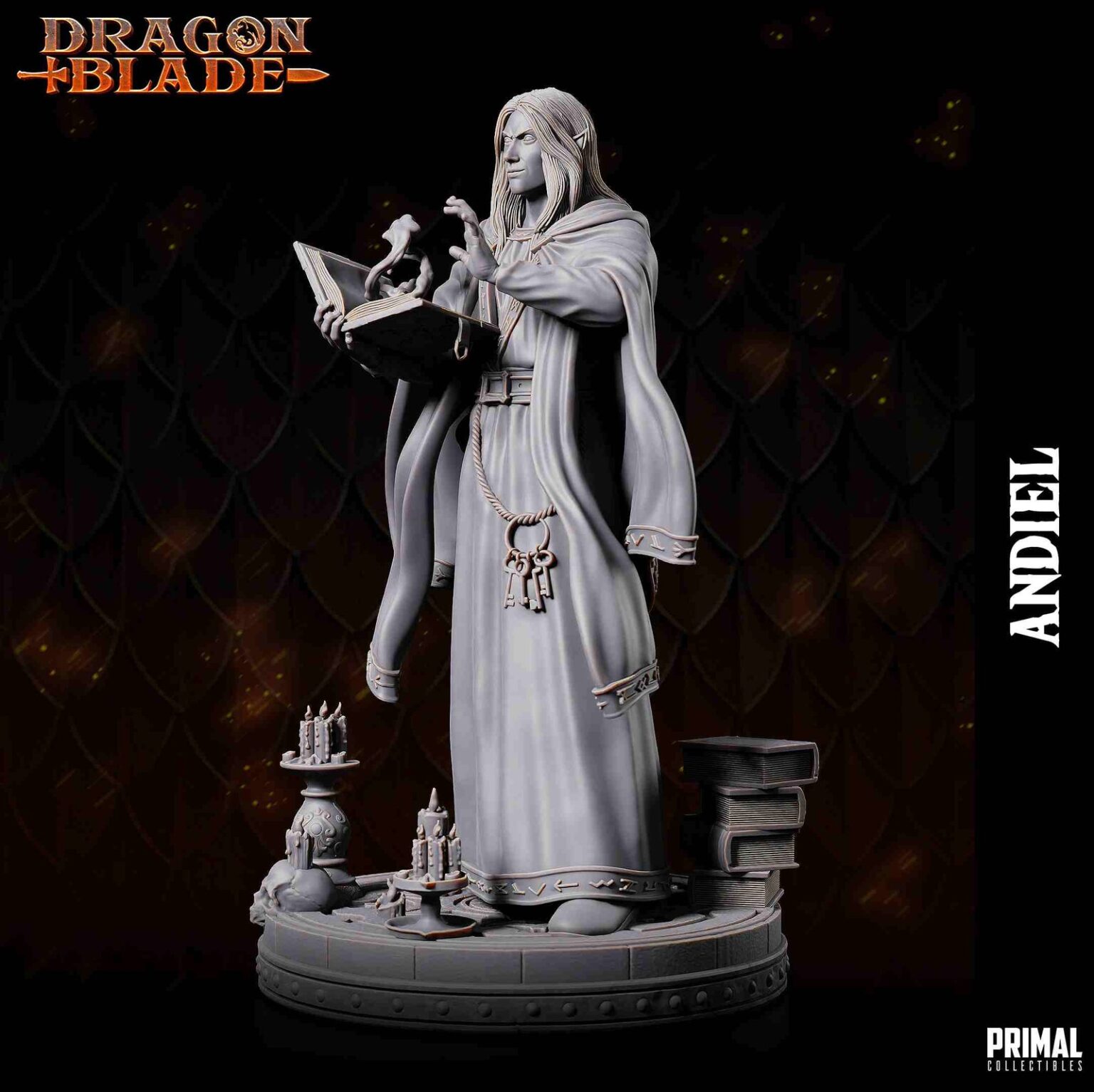 Andiel, Dark Elf Wizard - Dragonblade - Miniatura de RPG