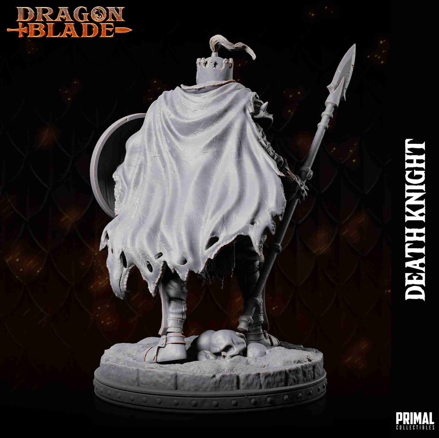 Death Knight, Lance - Dragonblade - Miniatura de RPG
